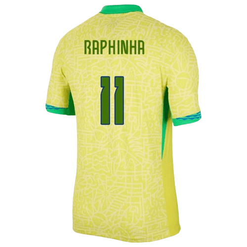 Raphinha Brazil 2024/25 Home Jersey by Nike » JerseyIcon
